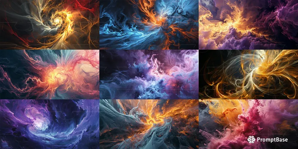Exploding Energy Vortexes Midjourney Prompt | PromptBase
