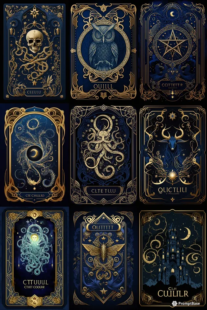 Magical Cthulhu Tarot Cards Midjourney Prompt | PromptBase