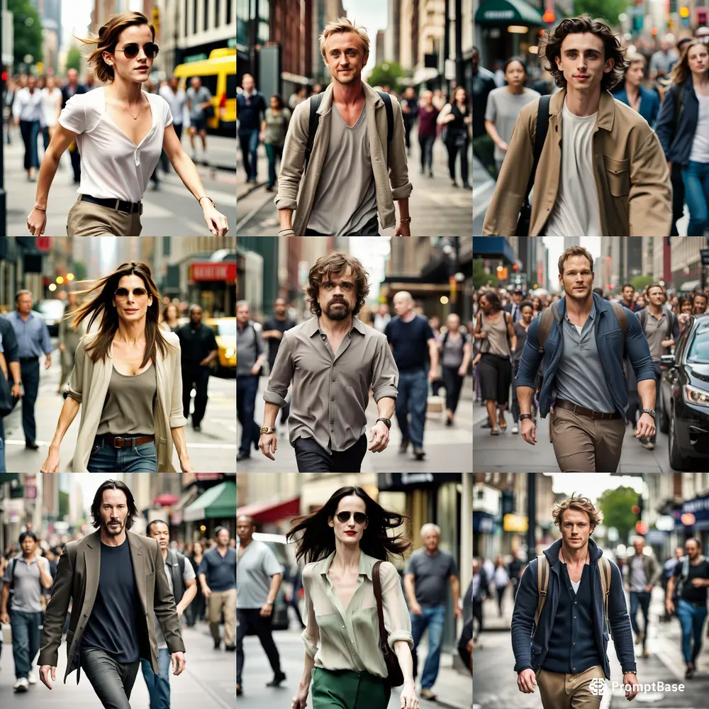 Celebrities On The Streets Stable Diffusion Prompt | PromptBase