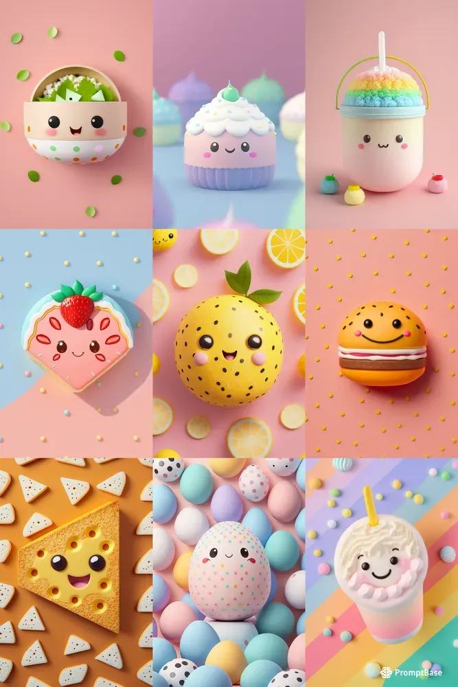 Cute Food Phone Wallpapers Midjourney Prompt | PromptBase