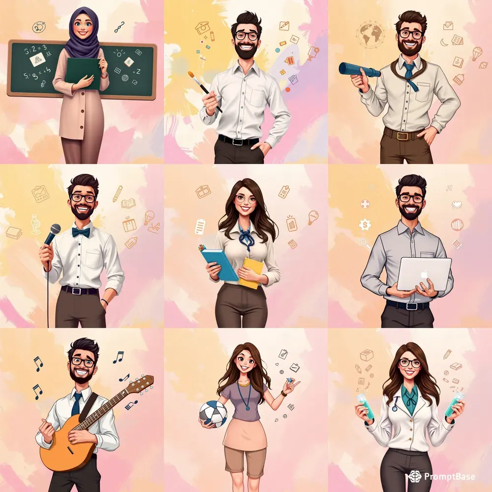 Passionate Teacher Avatars Stable Diffusion Prompt | PromptBase
