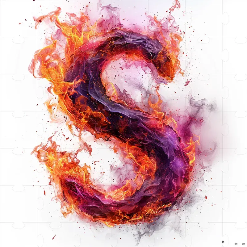 Flaming Alphabet Letters Midjourney Prompt | PromptBase