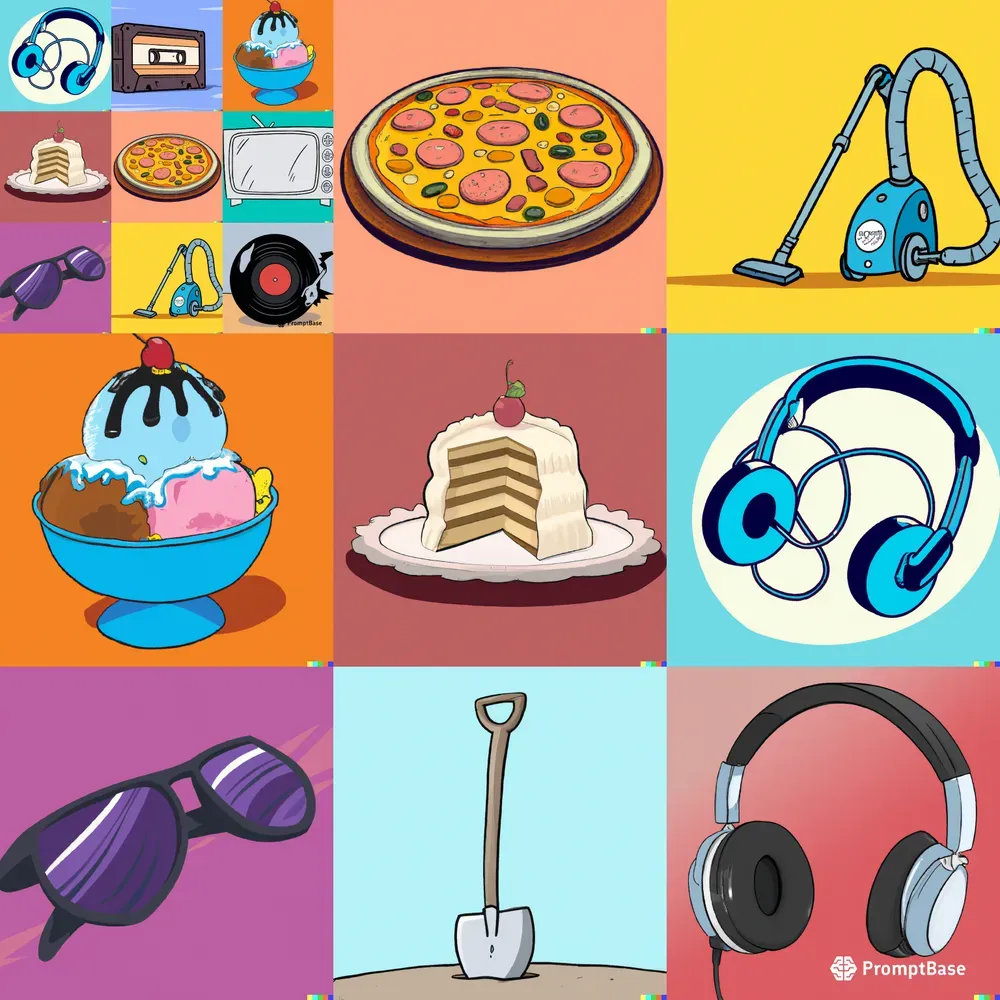 Cartoon Items DALL·E Prompt | PromptBase
