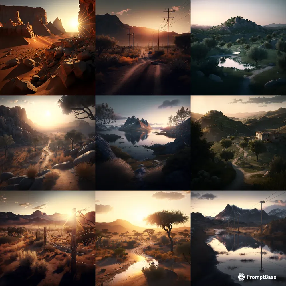 Realistic Landscapes Midjourney Prompt | PromptBase