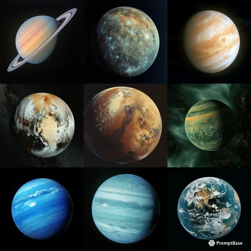 Realistic Planet Photographs Midjourney Prompt | PromptBase