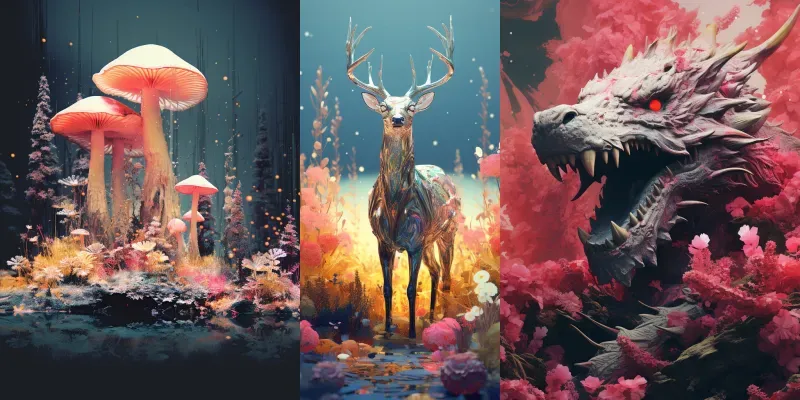 Chaotic Nature Art Midjourney Prompt | PromptBase