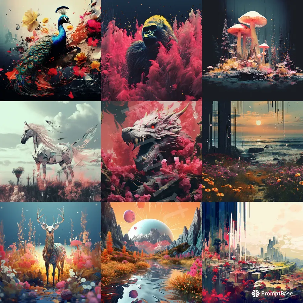 Chaotic Nature Art Midjourney Prompt | PromptBase