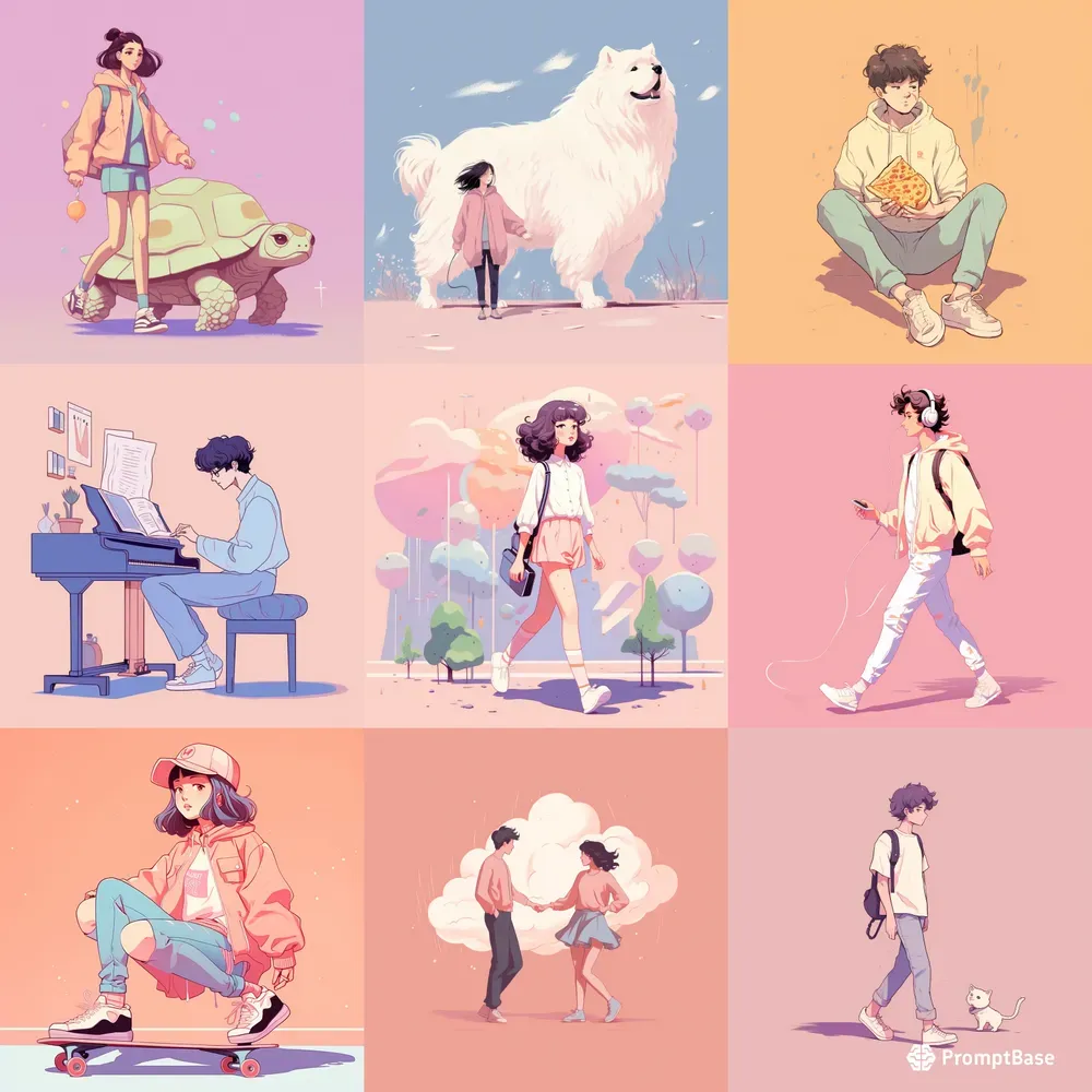 Aesthetic Simple Japanese Drawings Midjourney Prompt | PromptBase