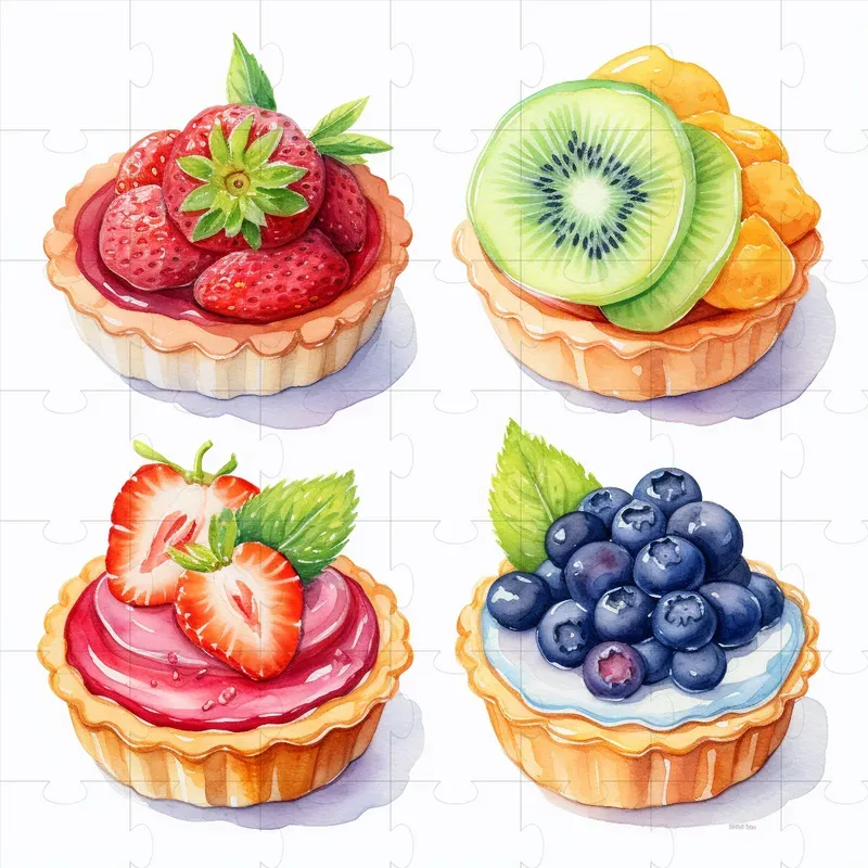 Food Clipart Watercolor Sets Midjourney Prompt | PromptBase