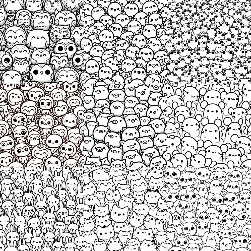 Simple Coloring Animals Lots DALL·E Prompt | PromptBase