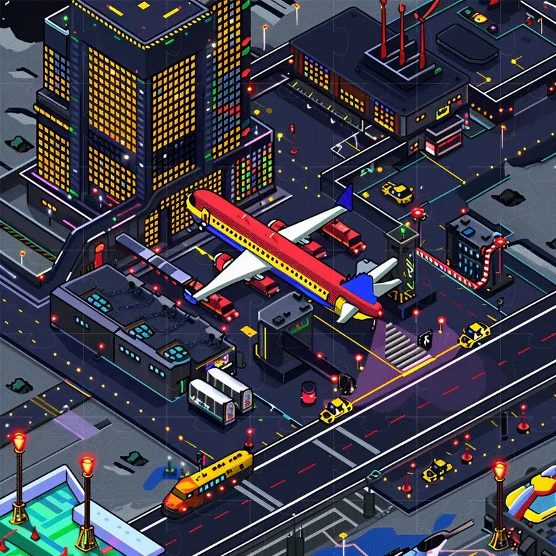 Isometric 2D Pixel Scenes Midjourney Prompt | PromptBase