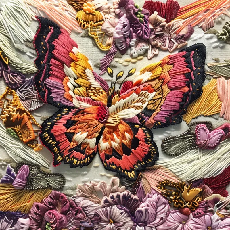 Realistic Embroidery Patterns Midjourney Prompt | PromptBase