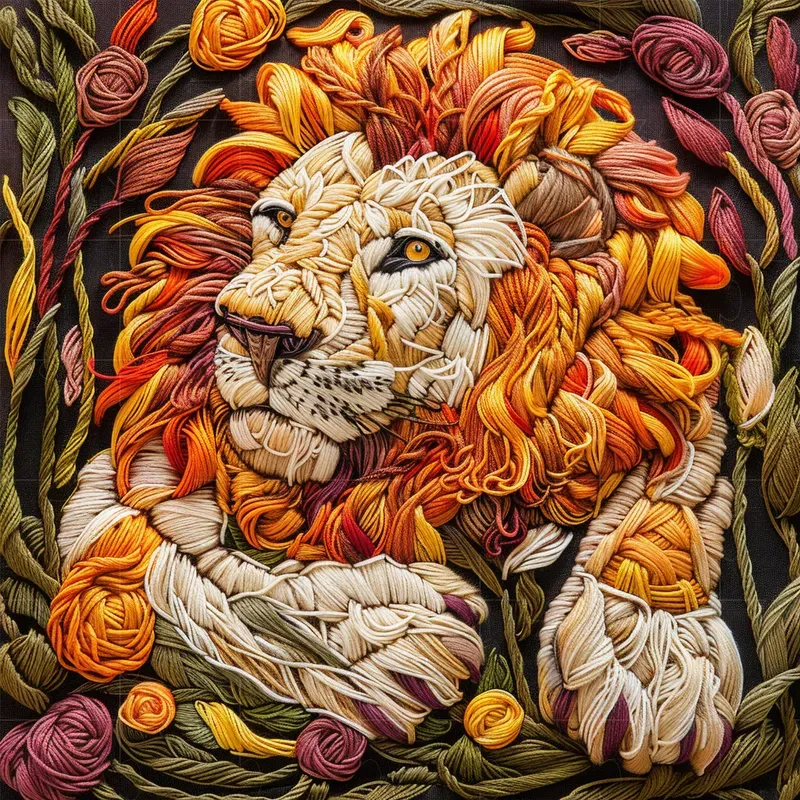 Realistic Embroidery Patterns Midjourney Prompt | PromptBase