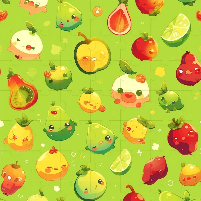 Niji Kawaii Characters Seamless Patterns Midjourney Prompt | PromptBase