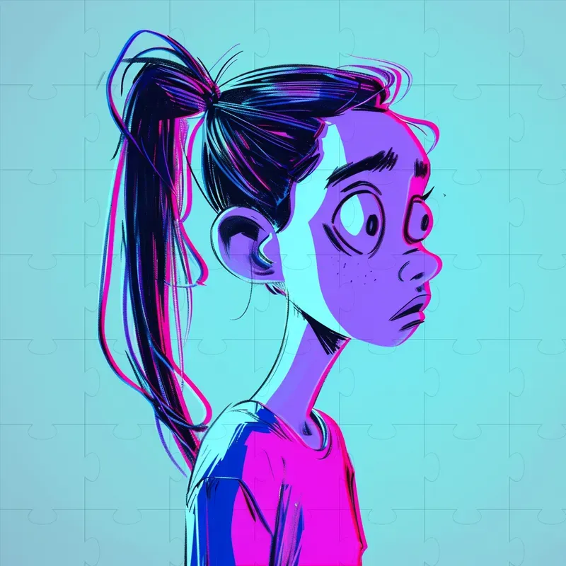 Emotional 2D Cartoons In Weird Poses Midjourney Prompt | PromptBase