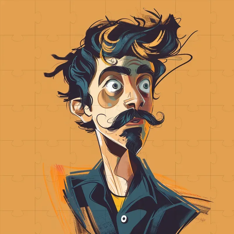 Emotional 2D Cartoons In Weird Poses Midjourney Prompt | PromptBase