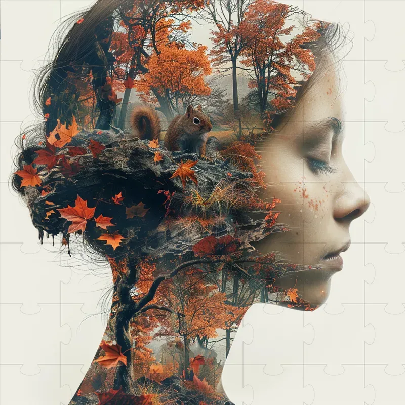 Artistic Double Exposures In Surrealism Midjourney Prompt | PromptBase
