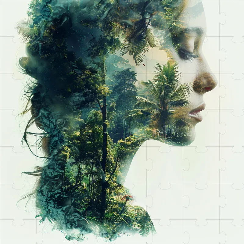 Artistic Double Exposures In Surrealism Midjourney Prompt | PromptBase