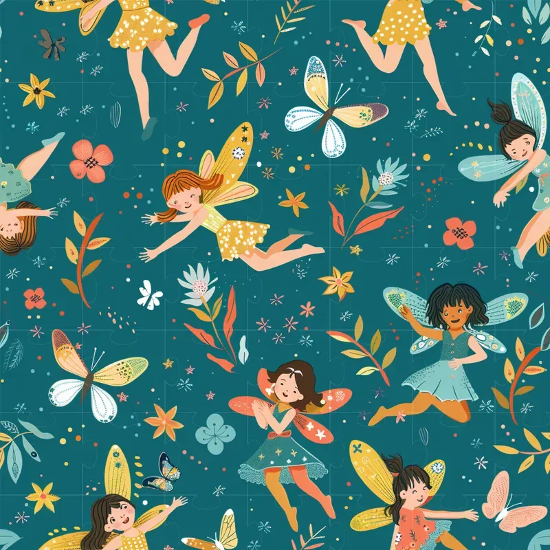 Cute And Vibrant Kids Seamless Patterns Midjourney Prompt | PromptBase