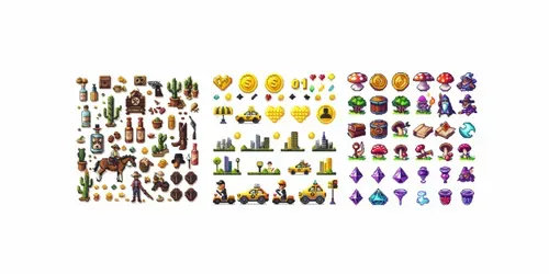 Pixel Art Sprite Sheets Midjourney Prompt | PromptBase