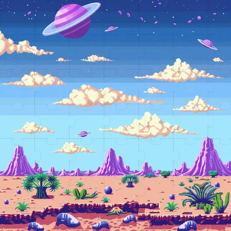 2D Pixel Art Game Backgrounds Midjourney Prompt | PromptBase