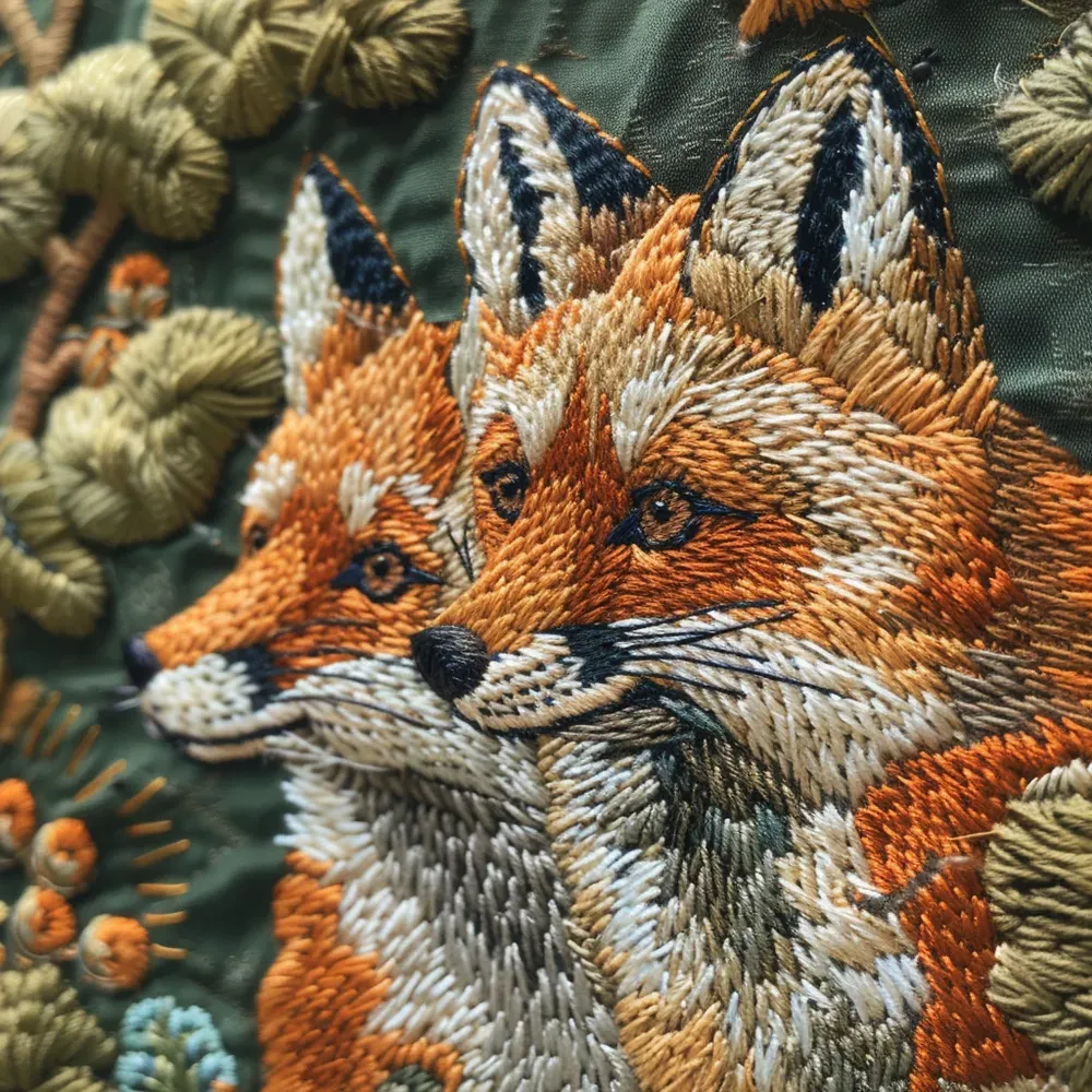 Realistic Embroidery Designs In Closeups Midjourney Prompt | PromptBase