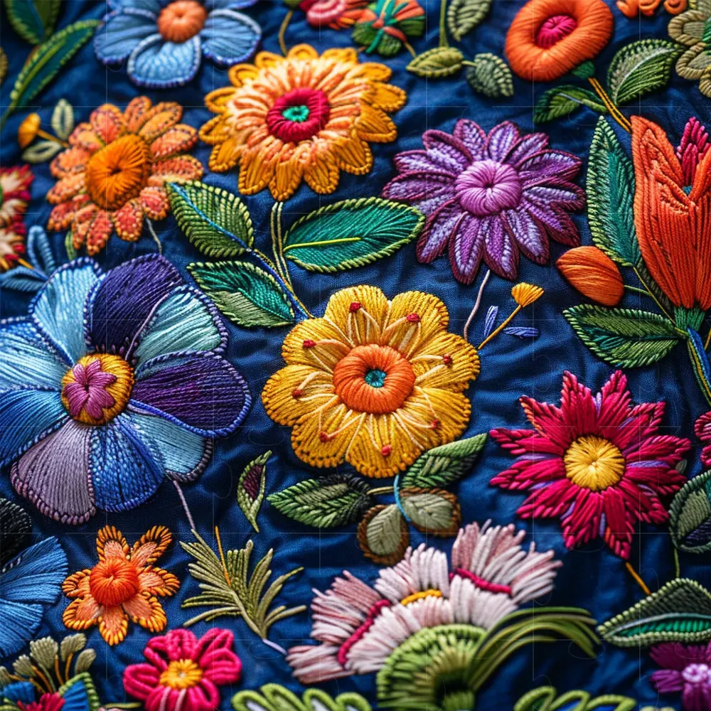 Realistic Embroidery Designs In Closeups Midjourney Prompt | PromptBase