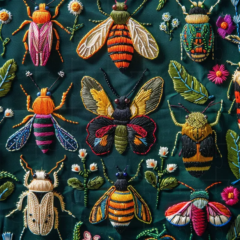 Realistic Embroidery Design Patterns Midjourney Prompt | PromptBase