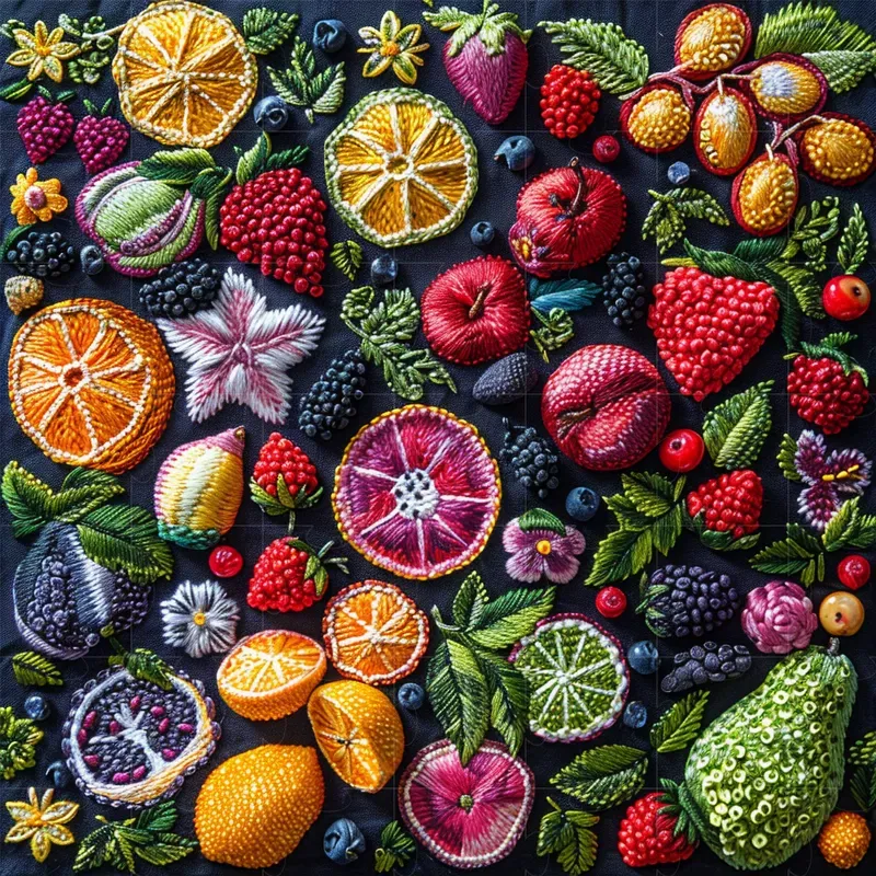 Realistic Embroidery Design Patterns Midjourney Prompt | PromptBase