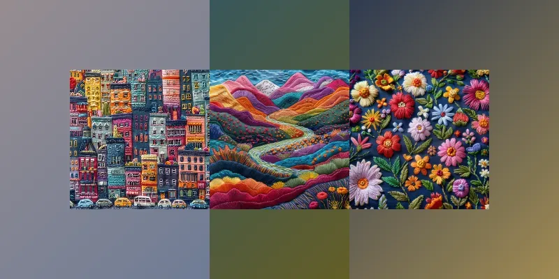 Realistic Embroidery Design Patterns Midjourney Prompt | PromptBase