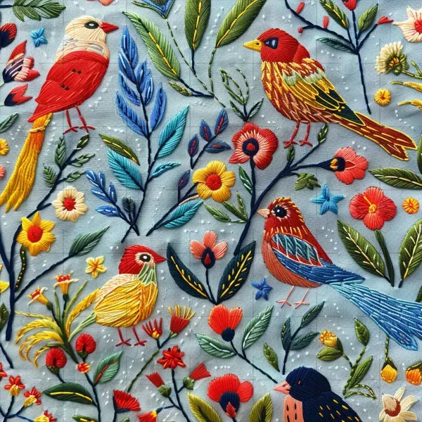 Realistic Embroidery Design Patterns Midjourney Prompt | PromptBase