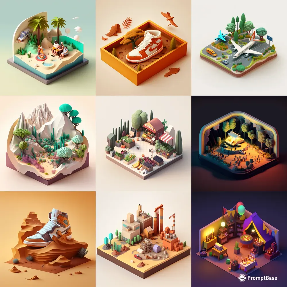 3D Dioramas Of Anything Midjourney Prompt | PromptBase