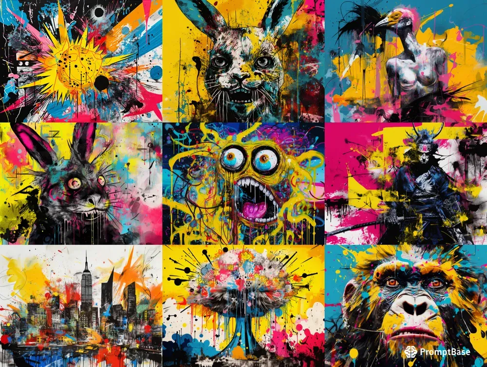 Crazy Chaos Psychedelic Art Paintings Midjourney Prompt | PromptBase