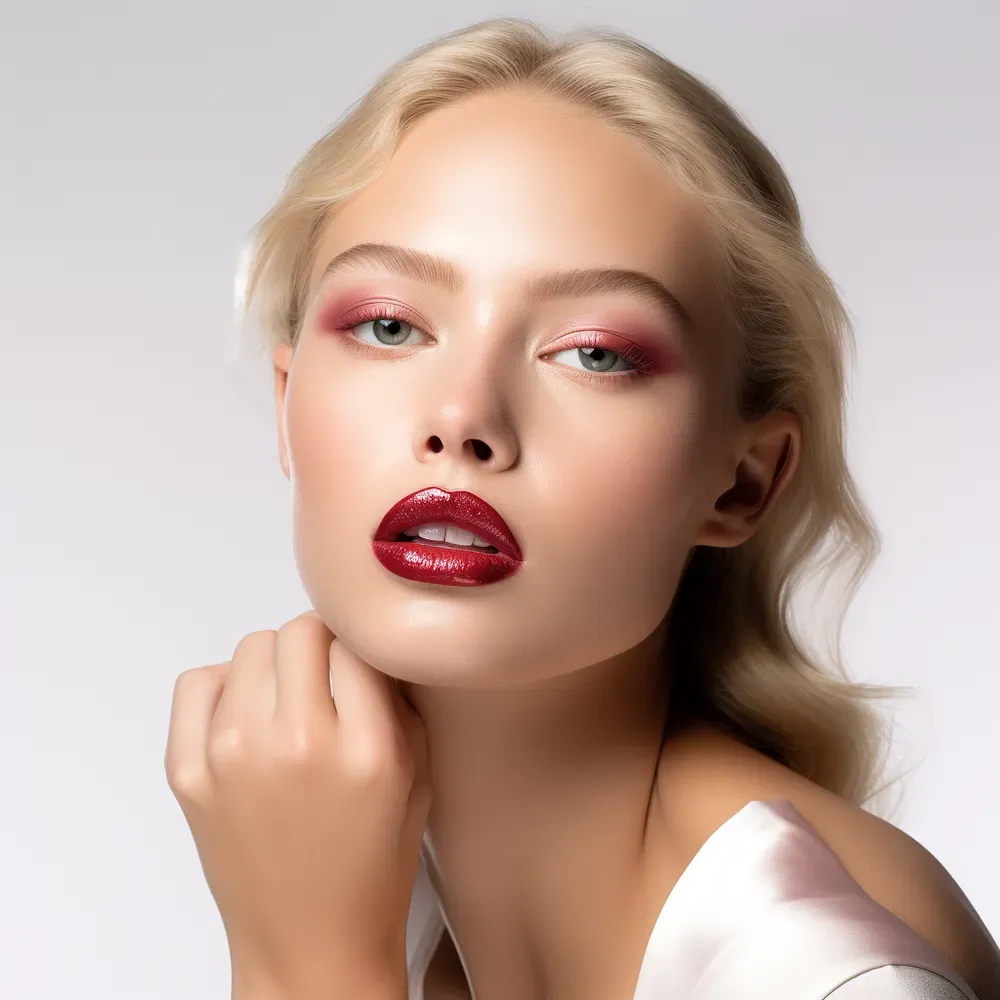 Lipstick Ad Women Portraits Midjourney Prompt | PromptBase