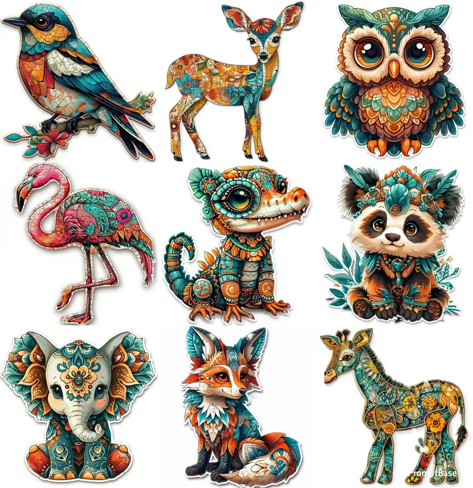 Boho Style Stickers Midjourney Prompt | PromptBase