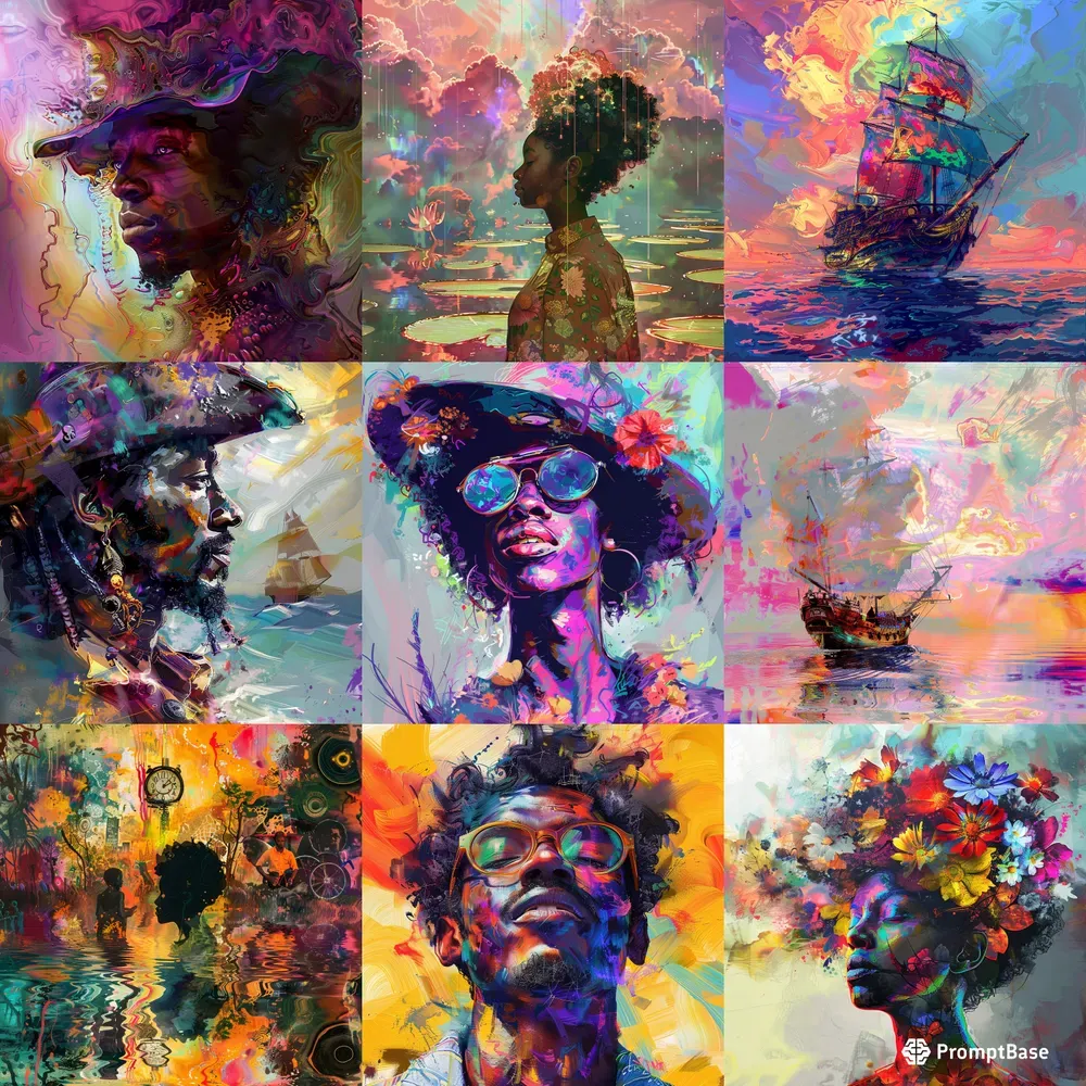 Dali Monet Punk Surreal Harmonies Midjourney Prompt | PromptBase