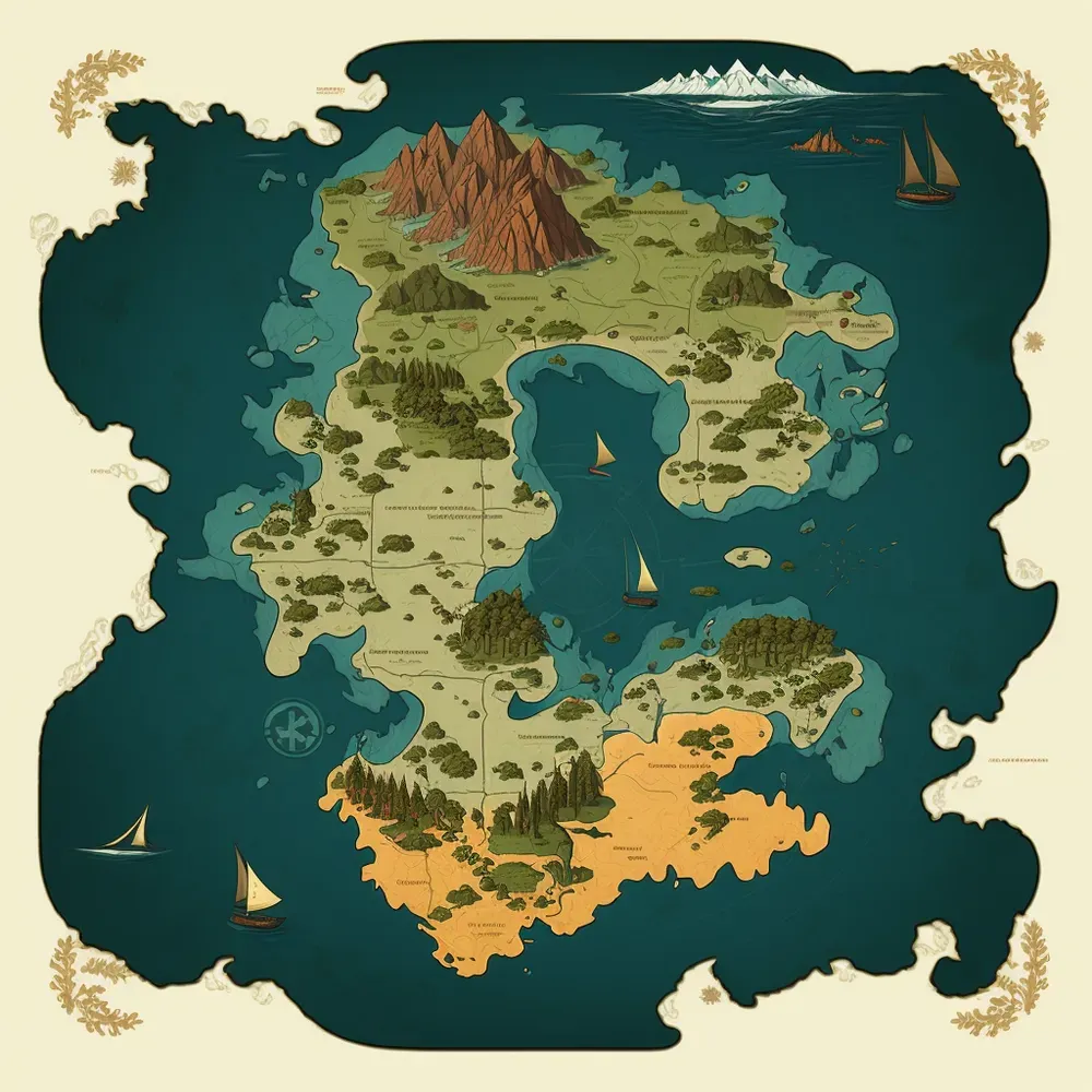 Fantasy World Maps Midjourney Prompt | PromptBase