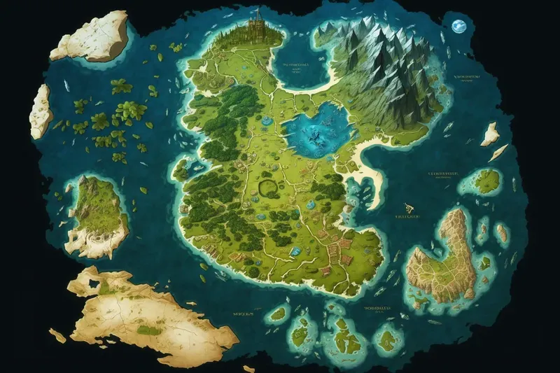 Fantasy World Maps Midjourney Prompt | PromptBase