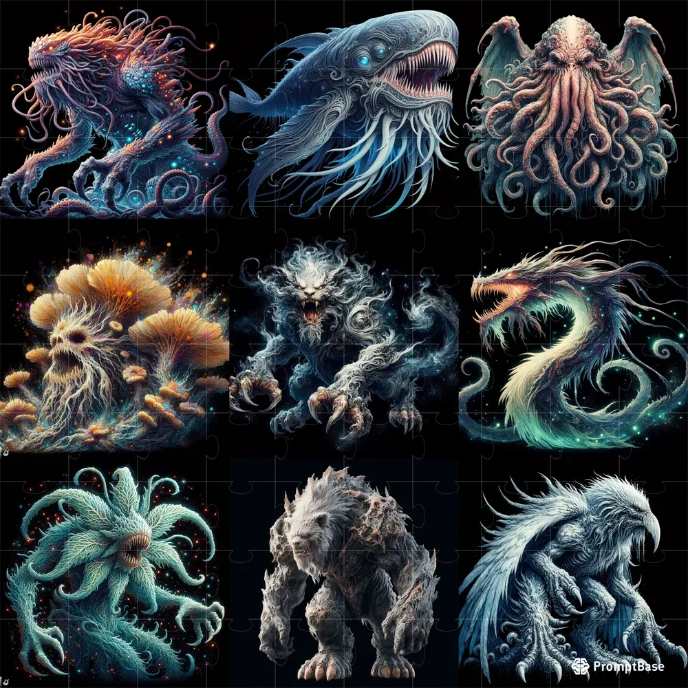 Realistic Fantastical Monsters DALL·E Prompt | PromptBase