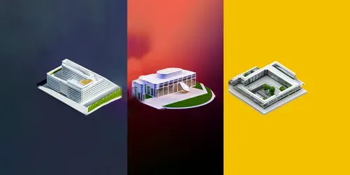 Isometric Buildings In The Bottles Stable Diffusion Prompt | PromptBase