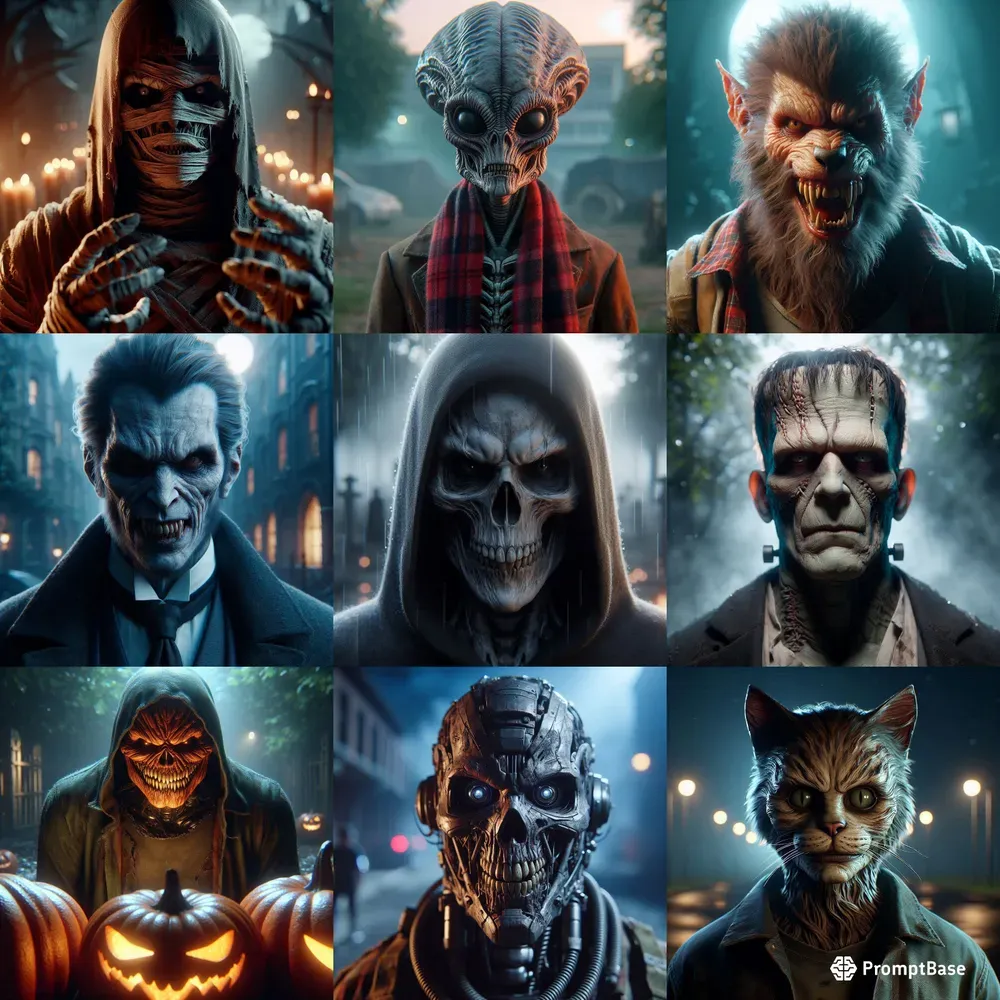 Hyper Realistic Horror Movie Characters DALL·E Prompt | PromptBase