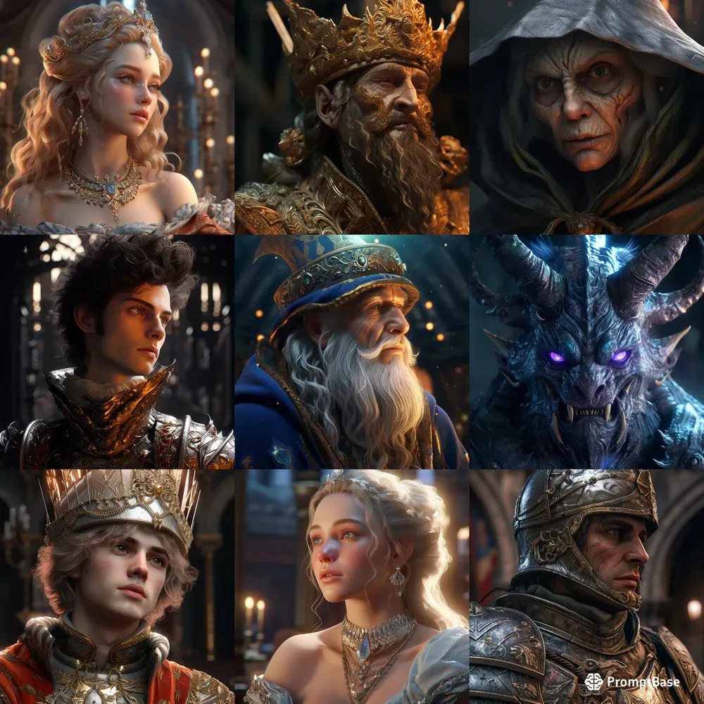 Mmo RPG Characters 3D Portraits Game Art Midjourney Prompt | PromptBase
