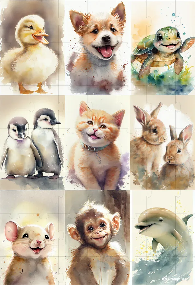 Childrens Book Animal Illustrations Midjourney Prompt | PromptBase