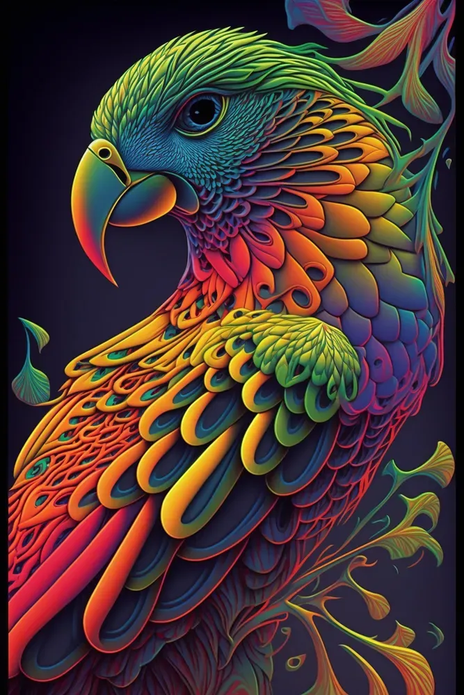 Psychedelic Animal Portraits Midjourney Prompt | PromptBase