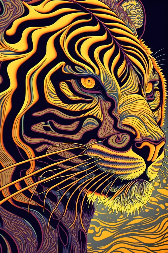 Psychedelic Animal Portraits Midjourney Prompt | PromptBase