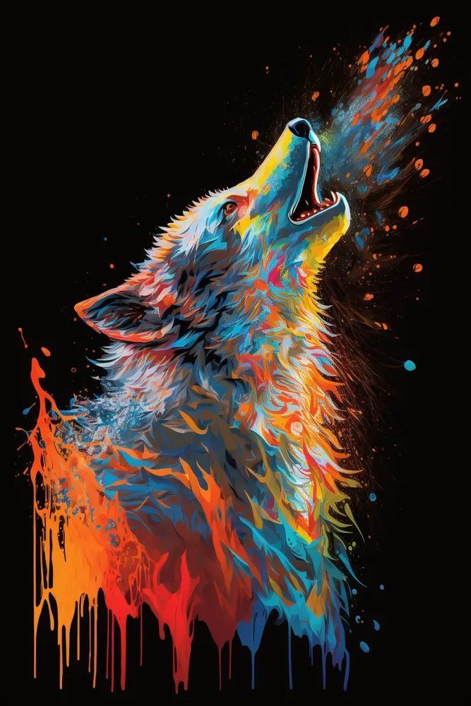 Color Splash Animals Midjourney Prompt | PromptBase
