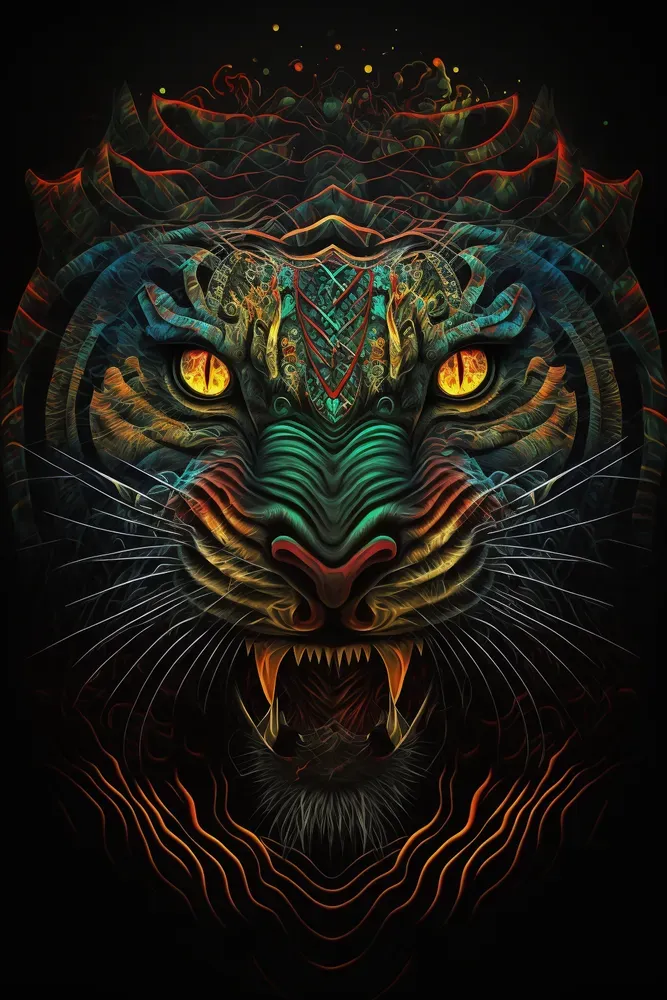 Trippy Animal Posters Midjourney Prompt | PromptBase