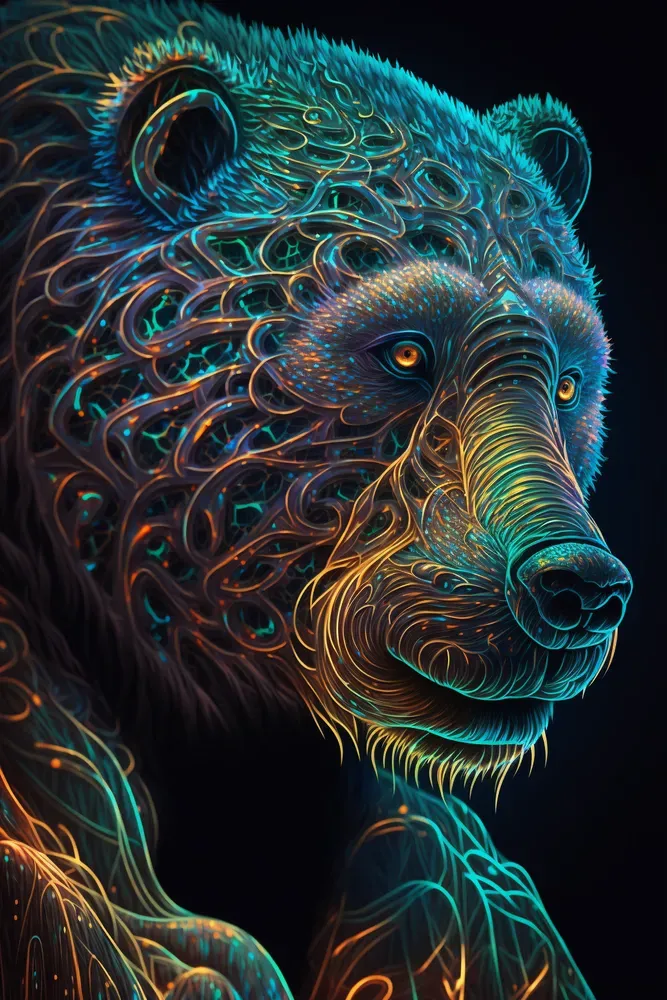 Trippy Animal Posters Midjourney Prompt | PromptBase