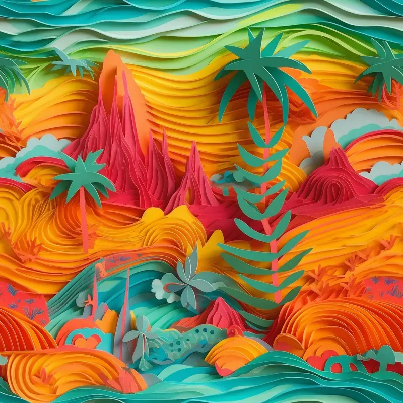 Layered Paper Designs Midjourney Prompt | PromptBase