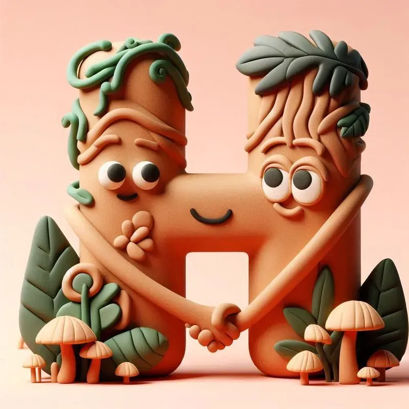3D Web Illustrations Loopy Clay Letters DALL·E Prompt | PromptBase